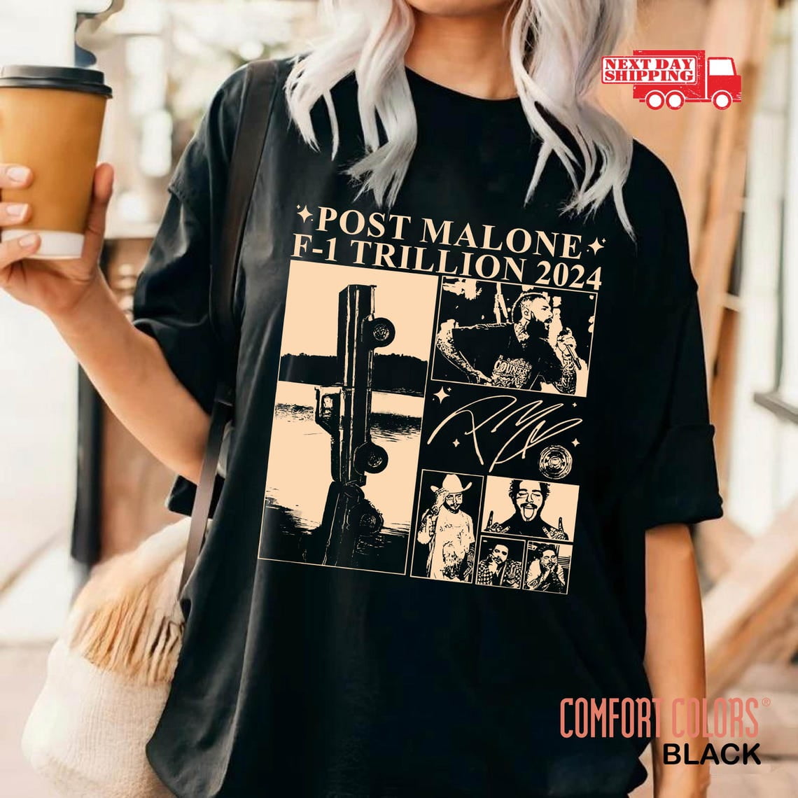 Comfort Colors Vintage Post Malone T-Shirt, Malone Rap Music Shirt, F1 ...