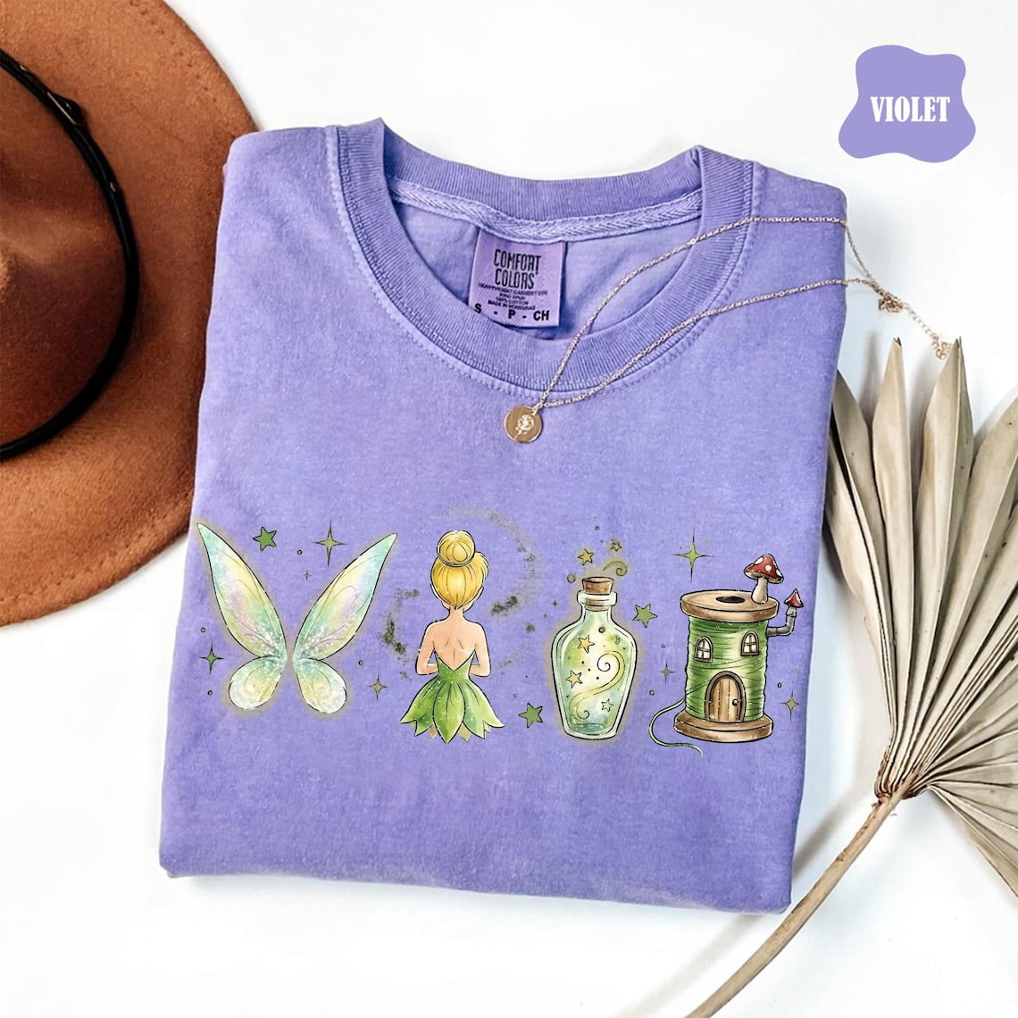 Comfort Colors Vintage Tinker Bell T-Shirt, Neverland Fairy Tee ...