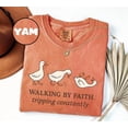 Comfort Colors Walking by Faith Tripping Constantly Shirt ...