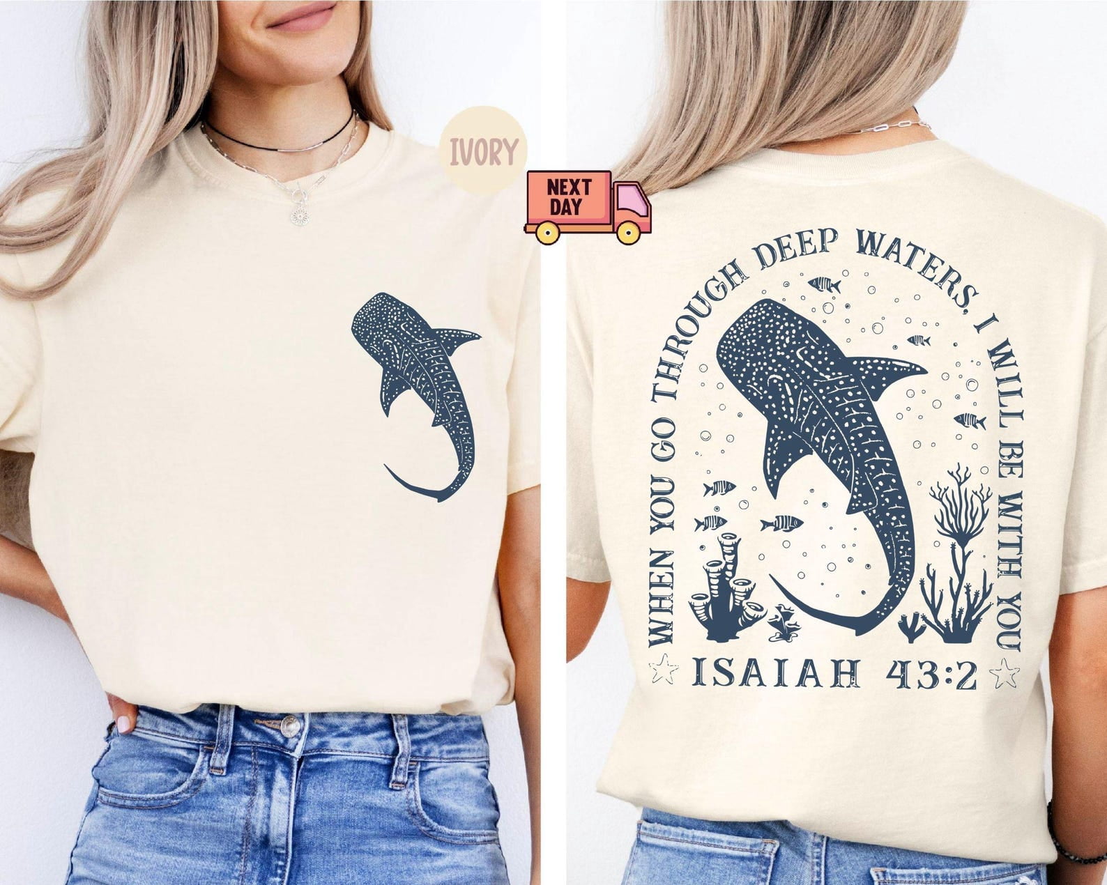Comfort Colors® Whale Shark Tshirt, Beachy Shirt, Shark Shirt, Jesus T ...
