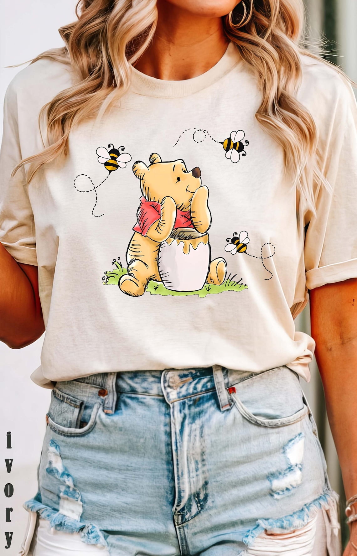Comfort Colors Winnie the Pooh W Honey Jar T-shirt, Cute Pooh Dreaming ...