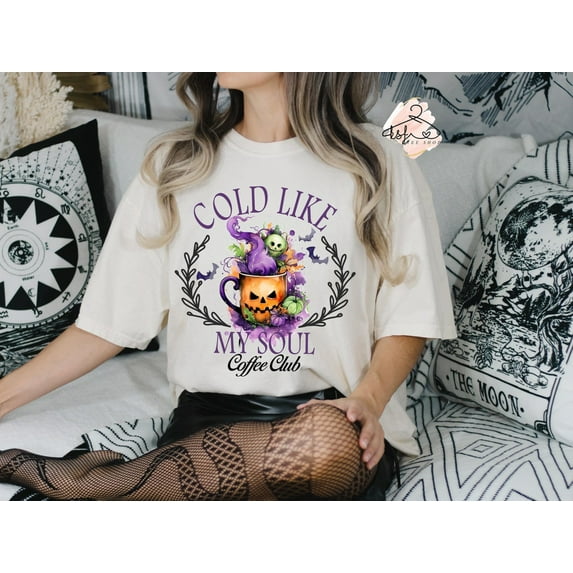 Comfort Colors Winter Holiday Coffee Club T-Shirt: Iced Coffee Coquette ...