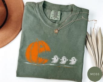 Comfort Colors Winter Holiday Pumpkin Eat Ghost Shirt, Winter Holiday T ...