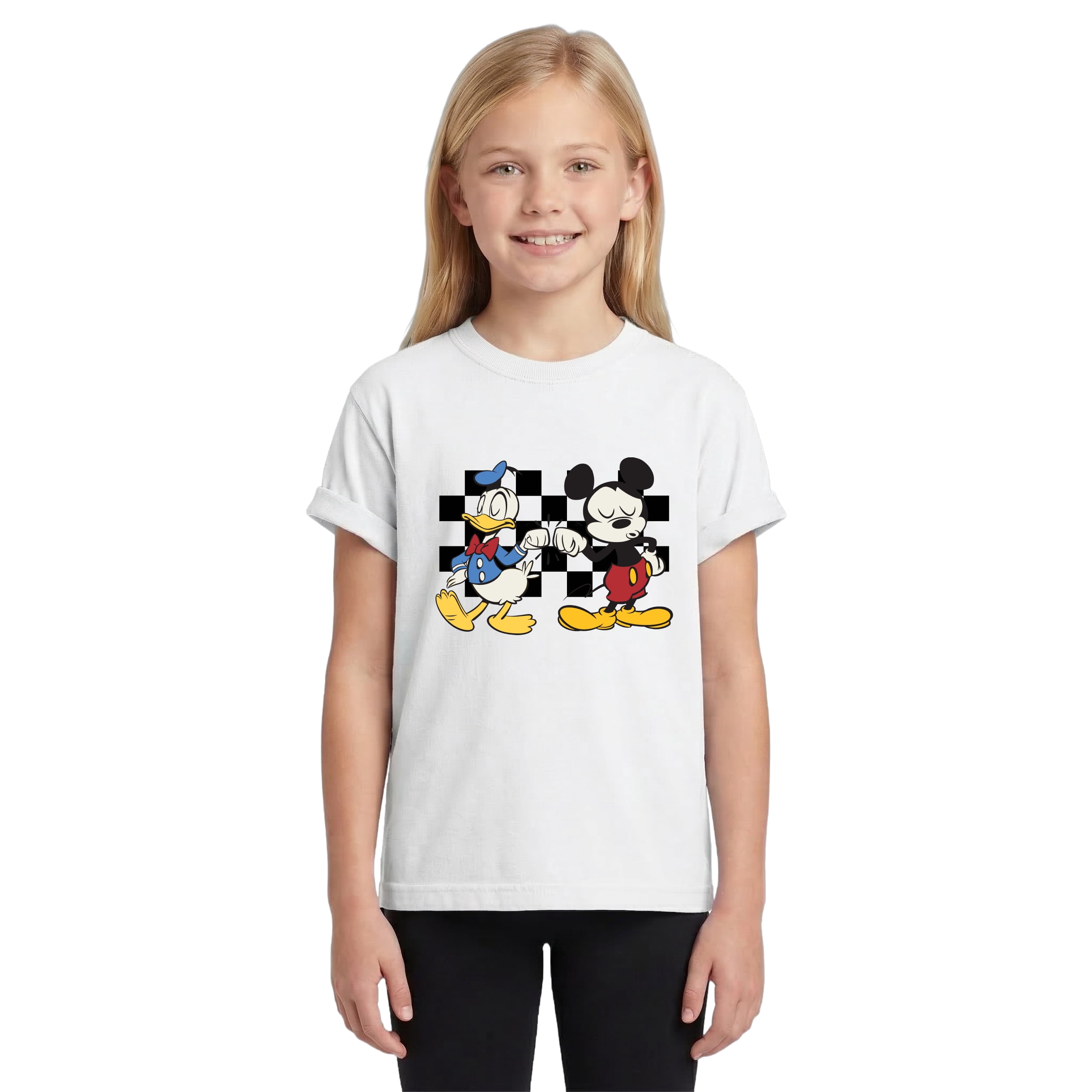 Comfort Colors Youth Mickey & Donald Fist Bump Graphic Tee Friends ...