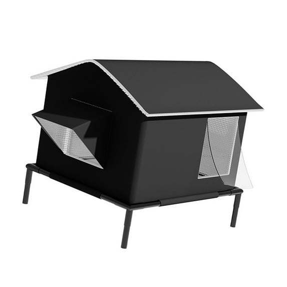 Comfort Concentrated Puss Shelter Yearlong Use Black Fixed Stand Secure ...