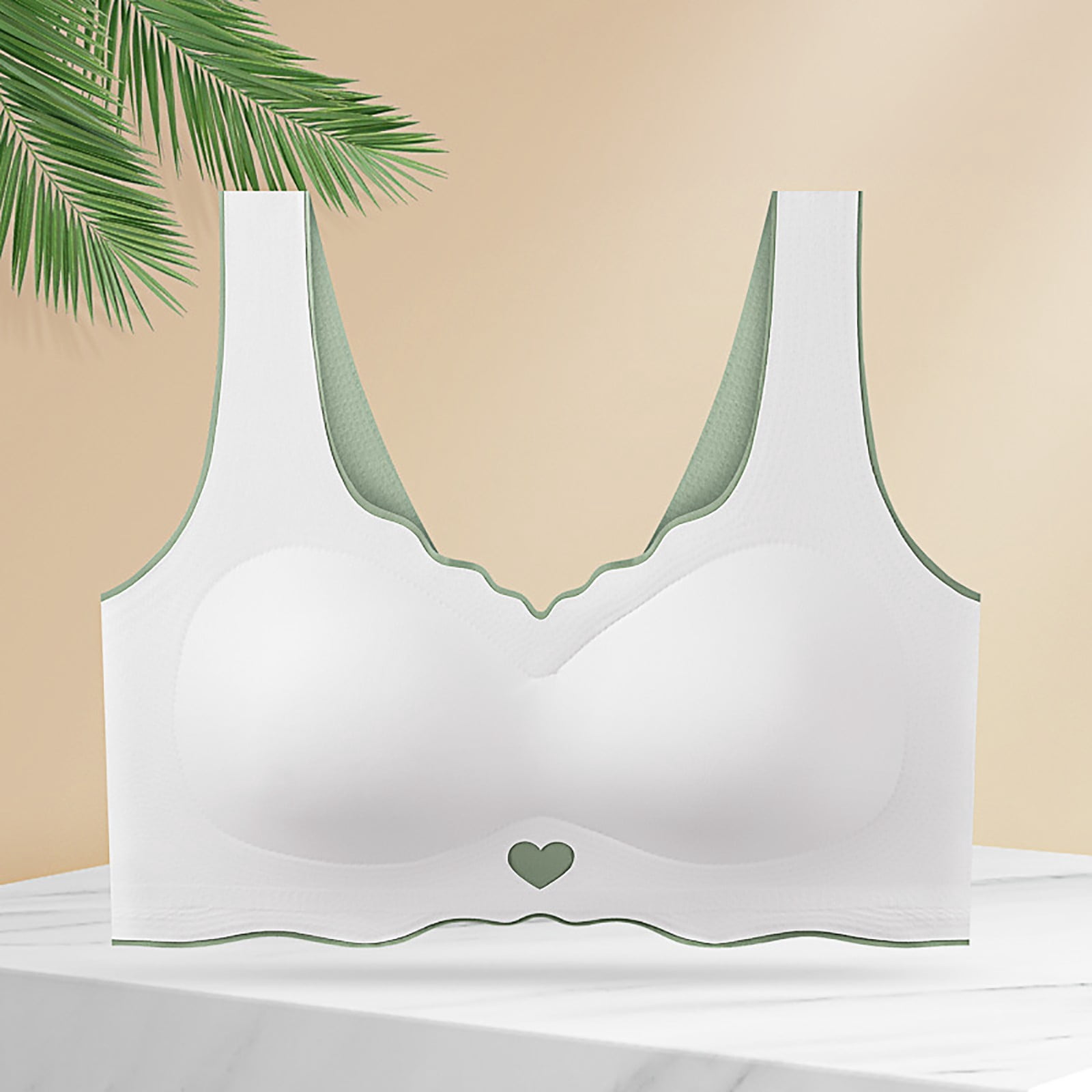 Comfort Everyday V Neck Soft Lightweight Basic Bra, White XL, Size M ...