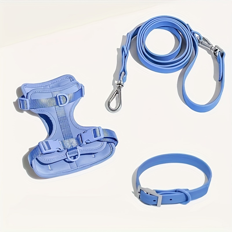 Comfort-Fit Dog Harness and Leash Set - Macaron Colors, No-Pull Design ...