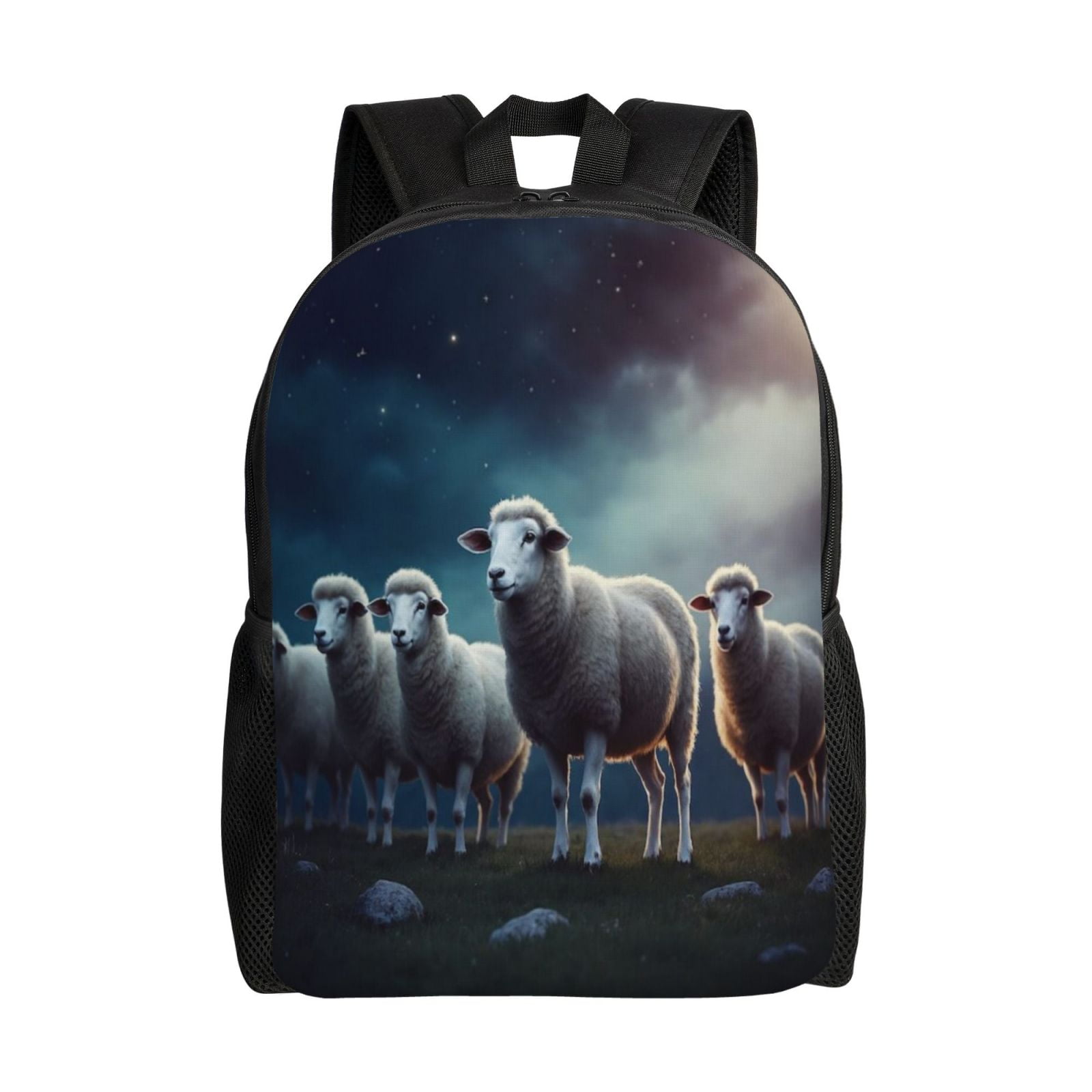 Comfort Fit Unisex Sheep Meadow Night Sky Backpack Great Design Durable ...