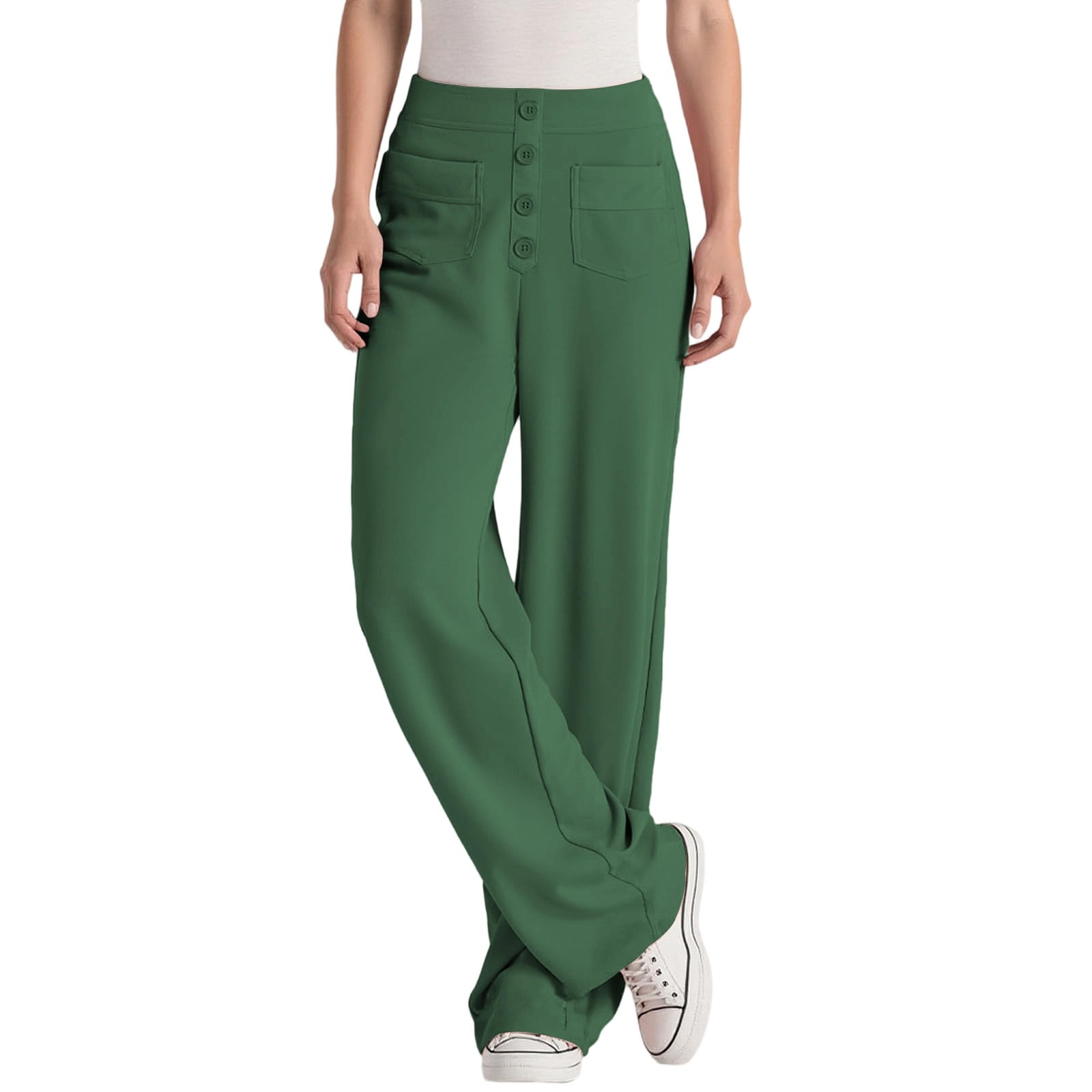 Comfort Fit Women's Tailored Work Slacks High Waist Stretchy Dress ...