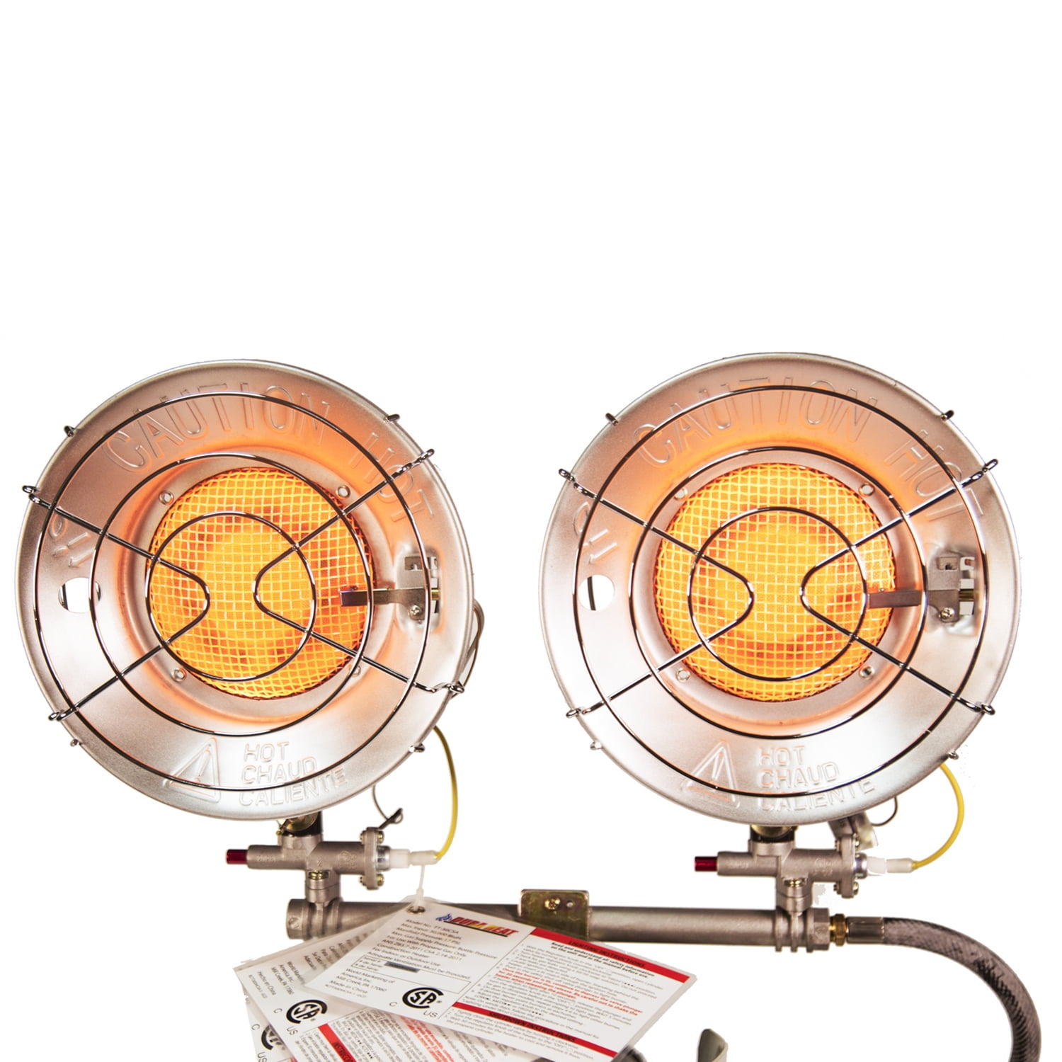 Comfort Gear 30,000-BTU Double Tank-Top Outdoor Portable Propane Heater ...