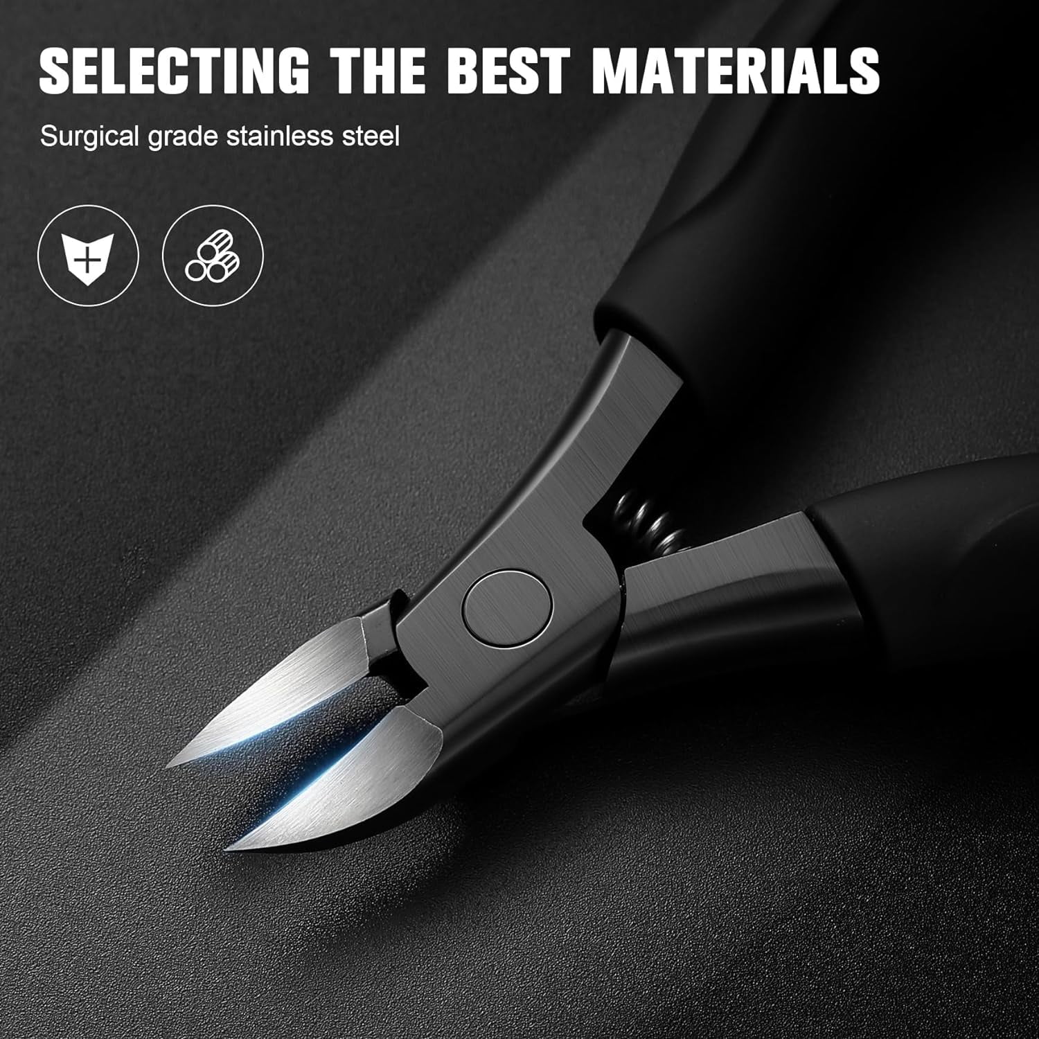 Comfort Grip Ingrown Toenail Clippers for Thick Toenails - Precision ...