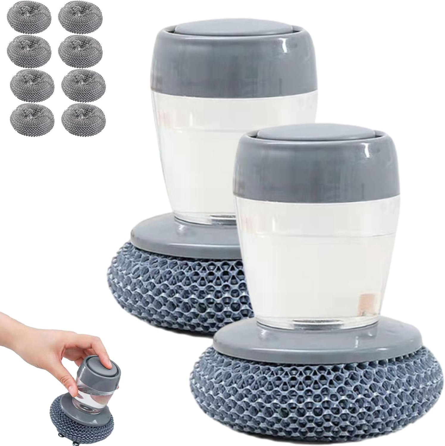 Comfort Grip Soap Dispensing Kitchen Scrub, 2026 New Multifunctional ...