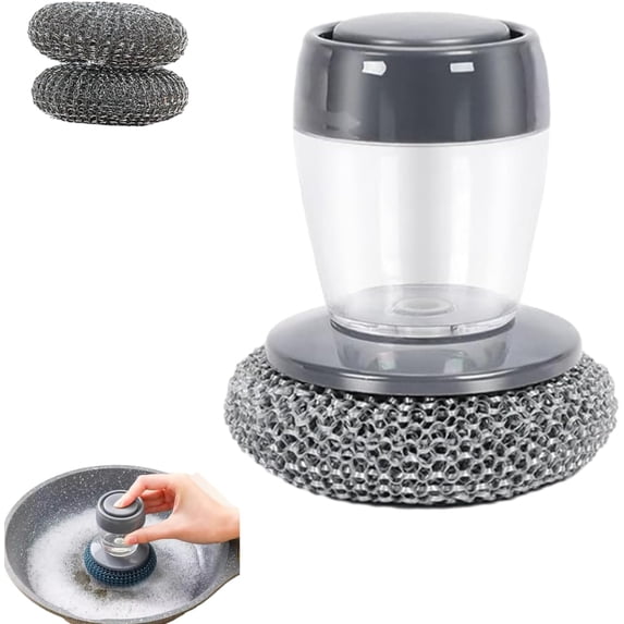 Comfort Grip Soap Dispensing Kitchen Scrub, Multifunctional Pressing ...