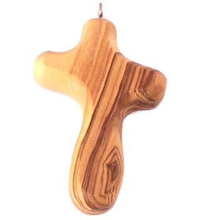 Comfort Holding Cross - Olive wood - Holding Cross with hook (2 inches ...