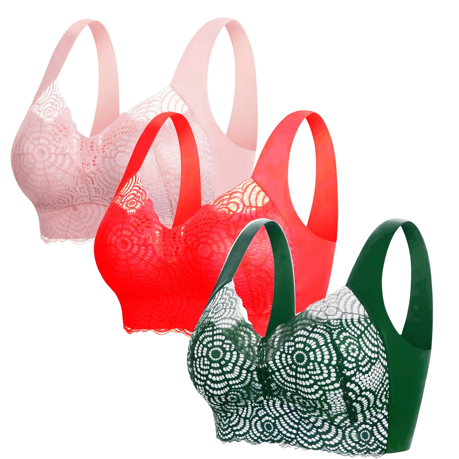 Bras For Women Comfort Lightweight Wireless Bra Correcting For Seniors ...