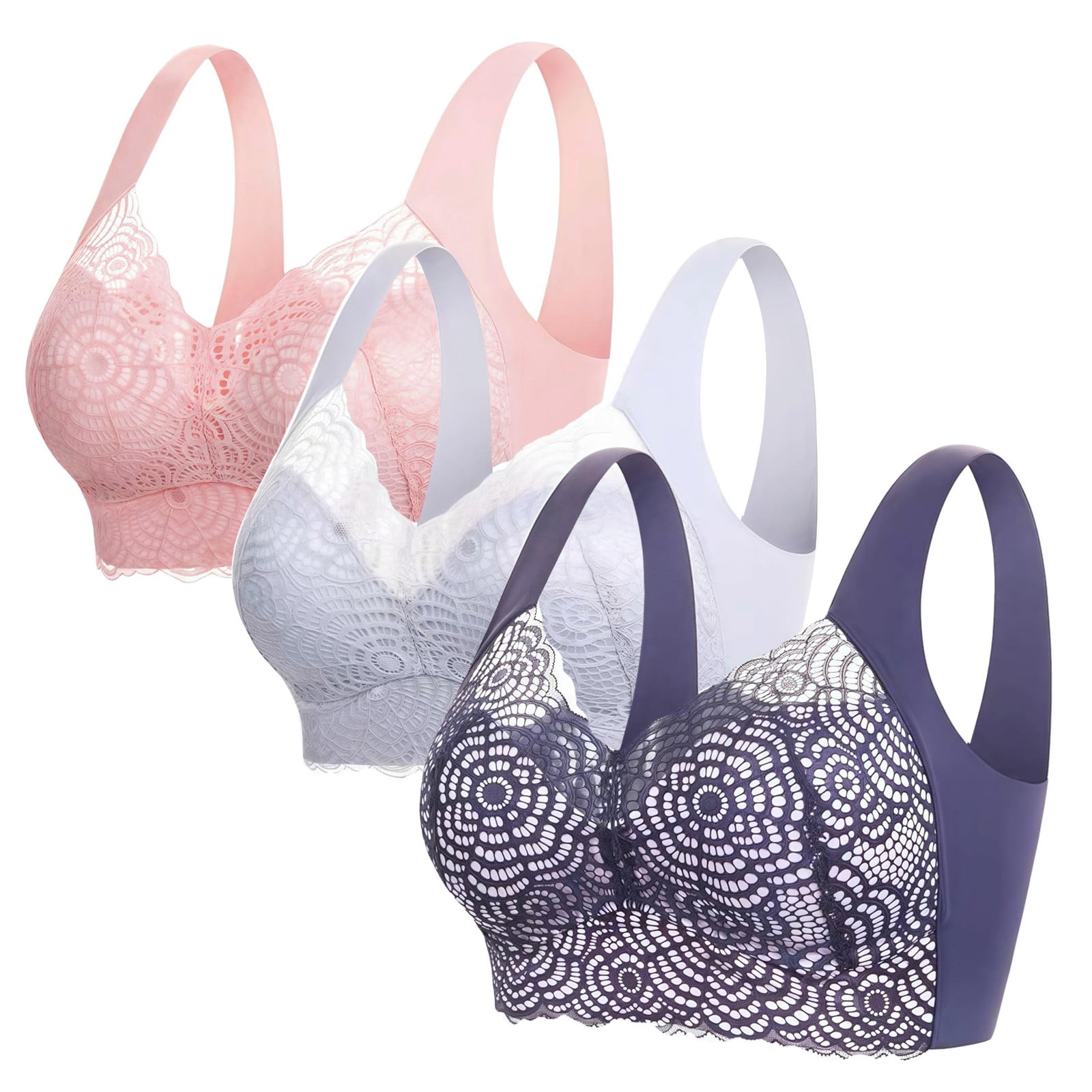 Bras For Women Comfort Lightweight Wireless Bra Correcting For Seniors ...