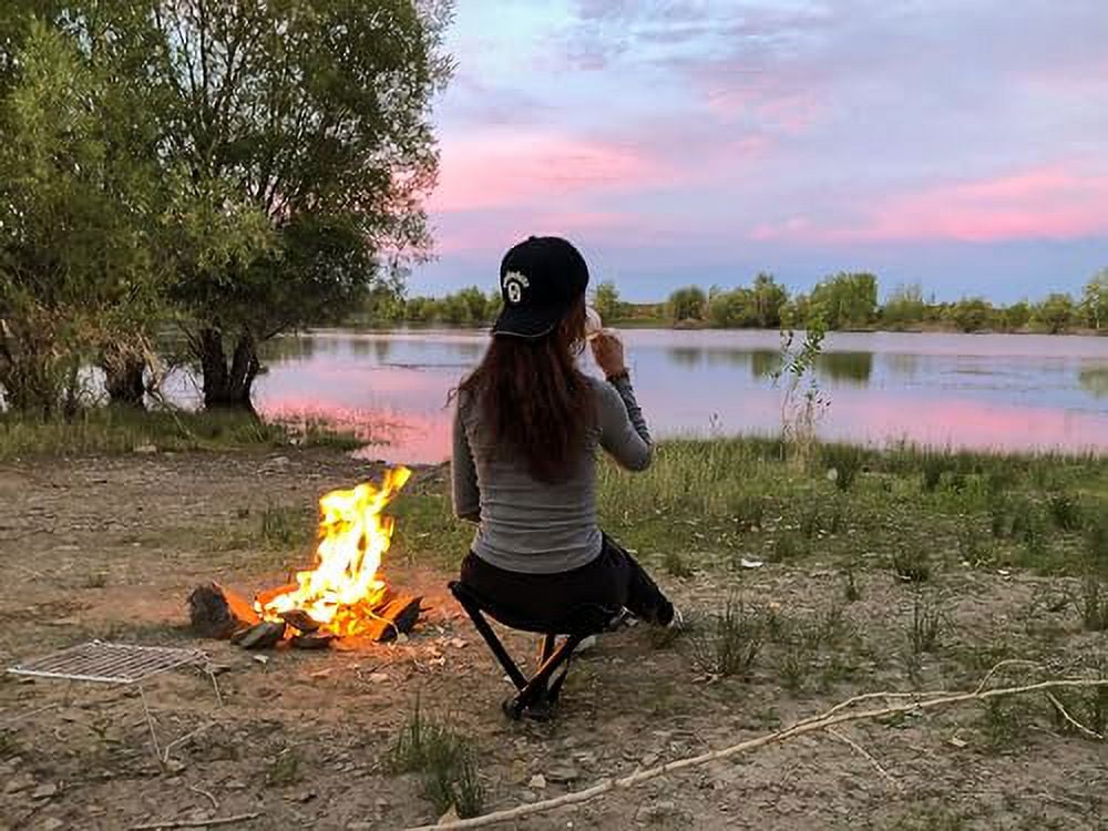 Comfort Model - Black and Silver - 3 Legged Folding Stool in Aluminium - Height 18" to 30 ...