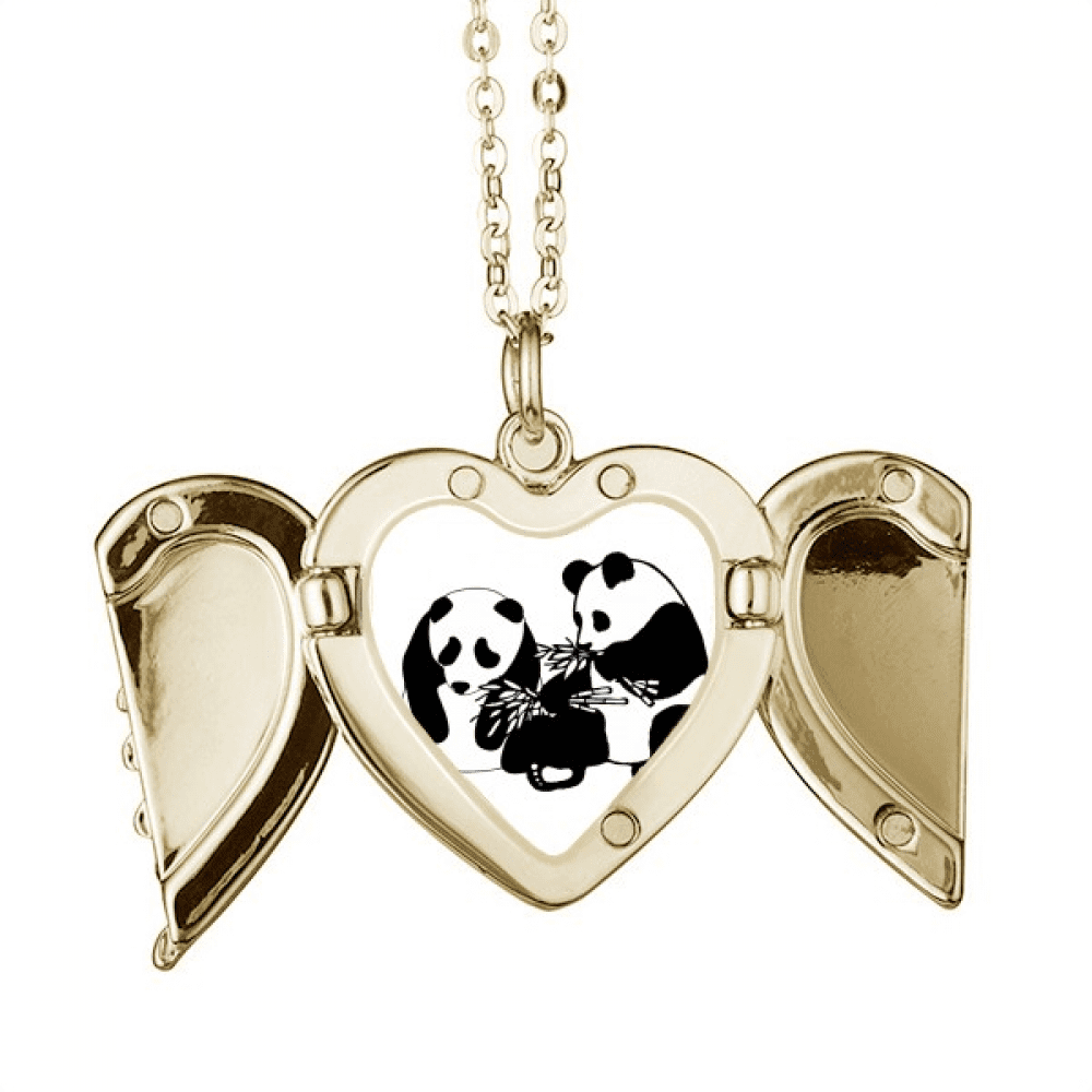 Comfort Peer Food Mood Art Deco Fashion Folded Wings Peach Heart Pendant Necklace - Walmart.com