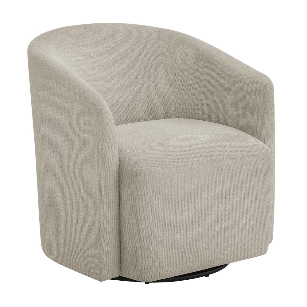 Comfort Pointe Amhurst Sea Oat Beige Fabric Swivel Barrel Chair - Walmart.com