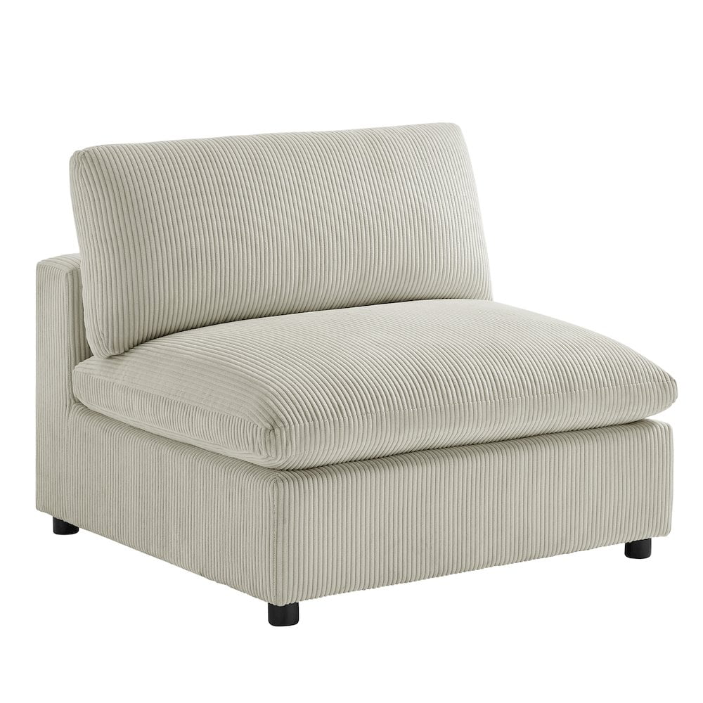 Comfort Pointe Casella Armless Chair - Beige Corduroy - Walmart.com