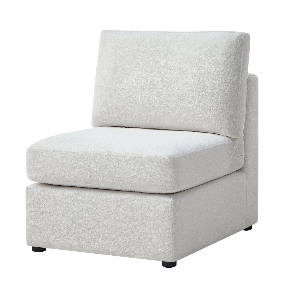 Comfort Pointe Chandler Ivory Performance Fabric Armless Chair - Walmart.com