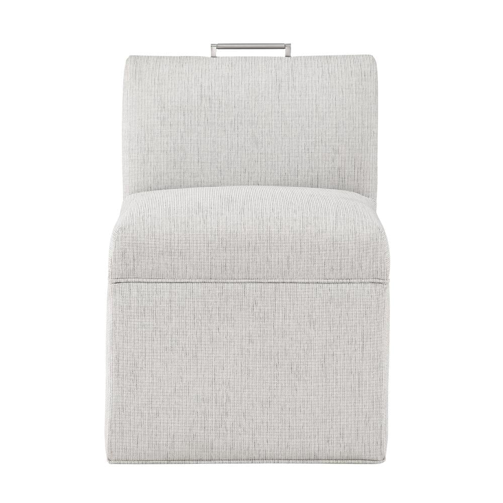 Comfort Pointe Delray Modern Fabric Upholstered Caster Chair, Sea Oat ...