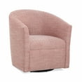 Comfort Pointe Lynton Henna Brick Red Fabric Swivel Accent Chair ...