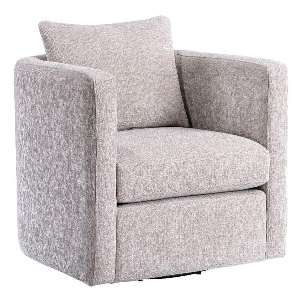 Comfort Pointe Sheldon Beige Linen Fabric Swivel Barrel Chair - Walmart.com