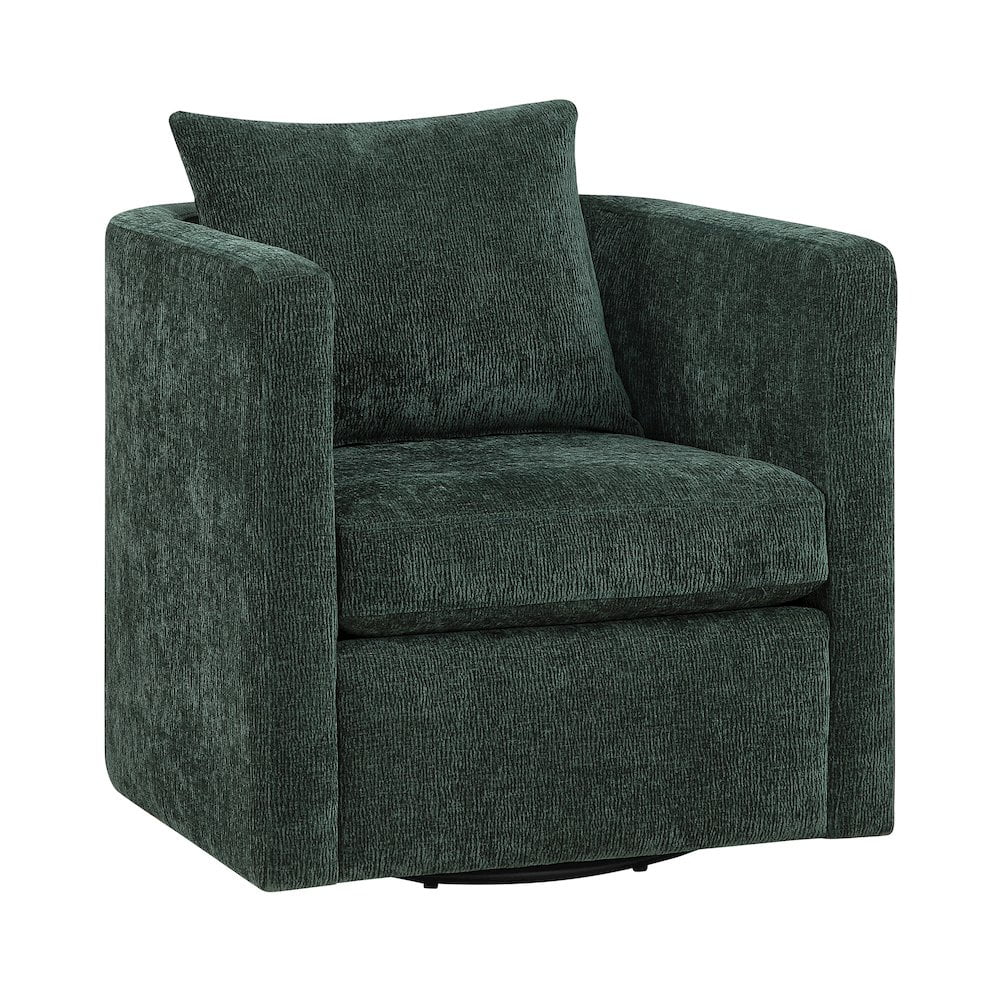Comfort Pointe Sheldon Kelly Green Fabric Swivel Barrel Chair - Walmart.com