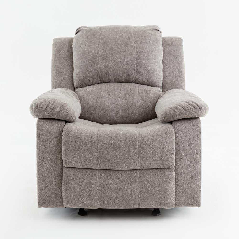 Comfort Pointe Troy Rocking Chair Recliner in Ash Gray, Polyester ...