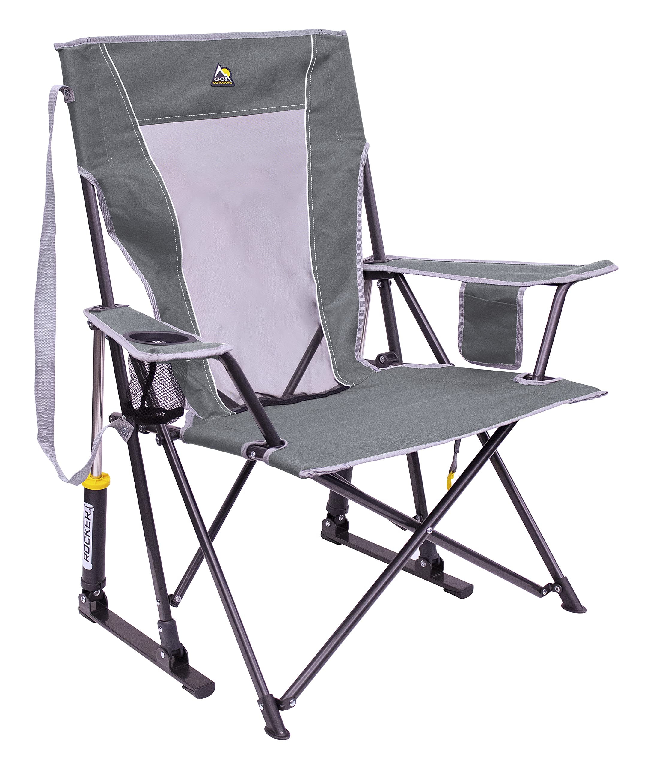 Comfort Pro Rocker Outdoor Rocking Chair with Beverage Holder - Walmart.com