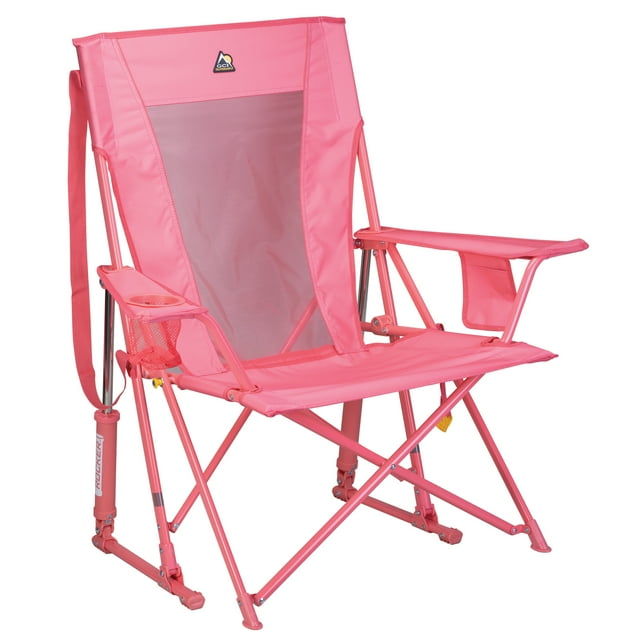 GCI Outdoor Comfort Pro Rocker Foldable Rocking Camp Chair, Blush ...