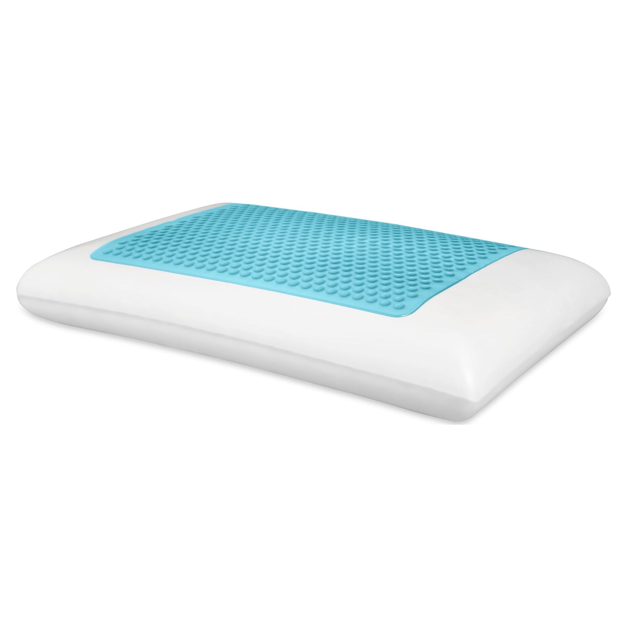 Comfort Revolution Blue Bubble Gel + Memory Foam Cooling Bed Pillow ...