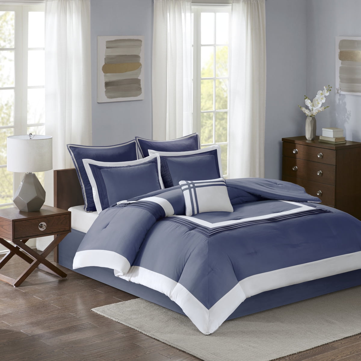 Comfort Spaces Super Comfortable Microfiber King Size 7-Piece Comforter ...