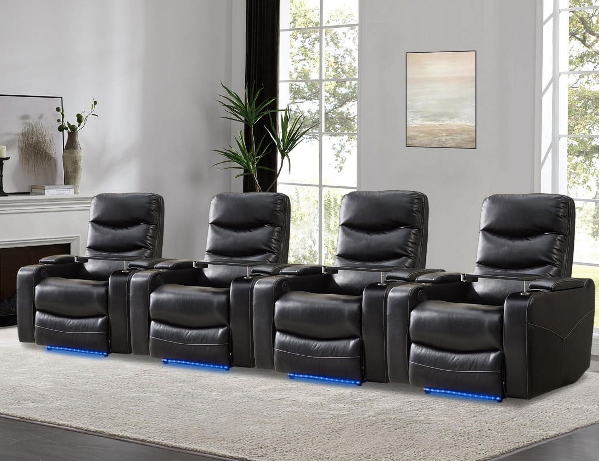 Comfort Stretch Power Recliner Chair for Adults,4PCS Electric Black ...