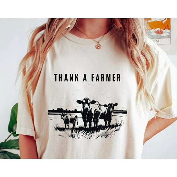 Comfort Thank A Farmer Shirt, Western Farmer T Shirt, Beef Farmer Shirt ...