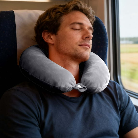 Comfort Travel Pillow for Neck Support on Flights and Buses with ...