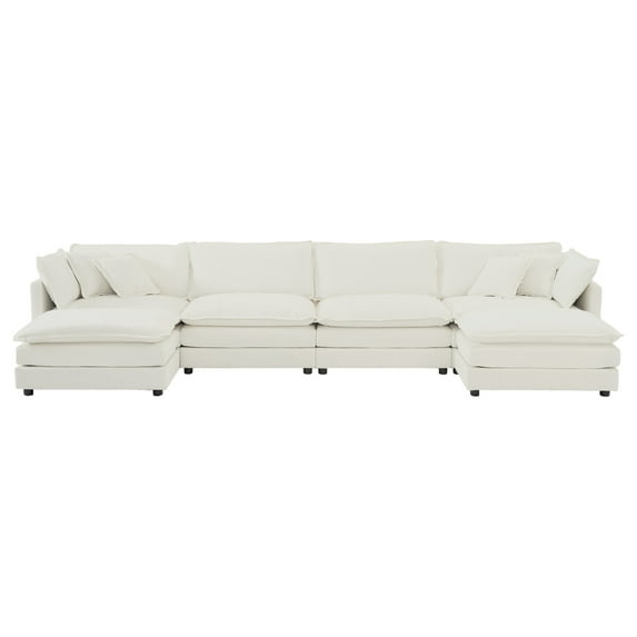 Comfort U Shaped Couch with Reversible Chaise, Modular Large U-Shape ...