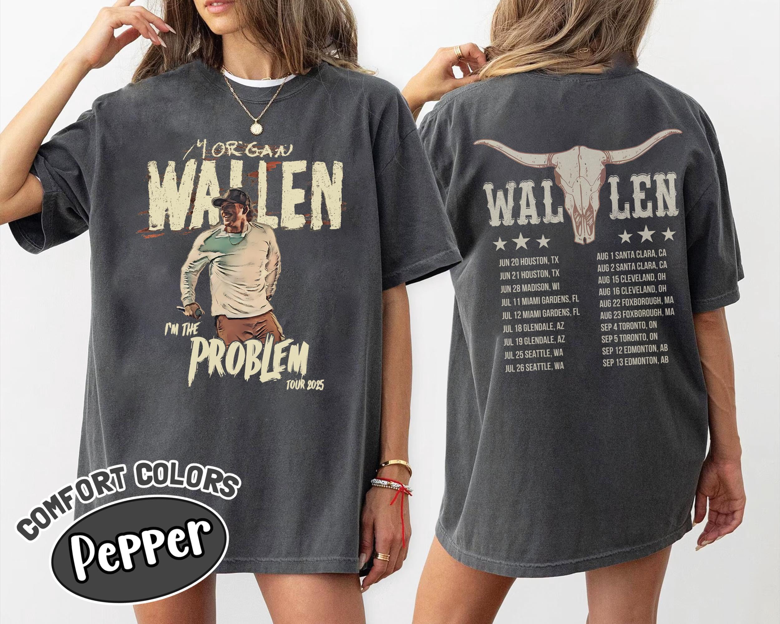 Comfort Vintage Wallen Two-sided Shirt, Country Music Morgan Shirt ...
