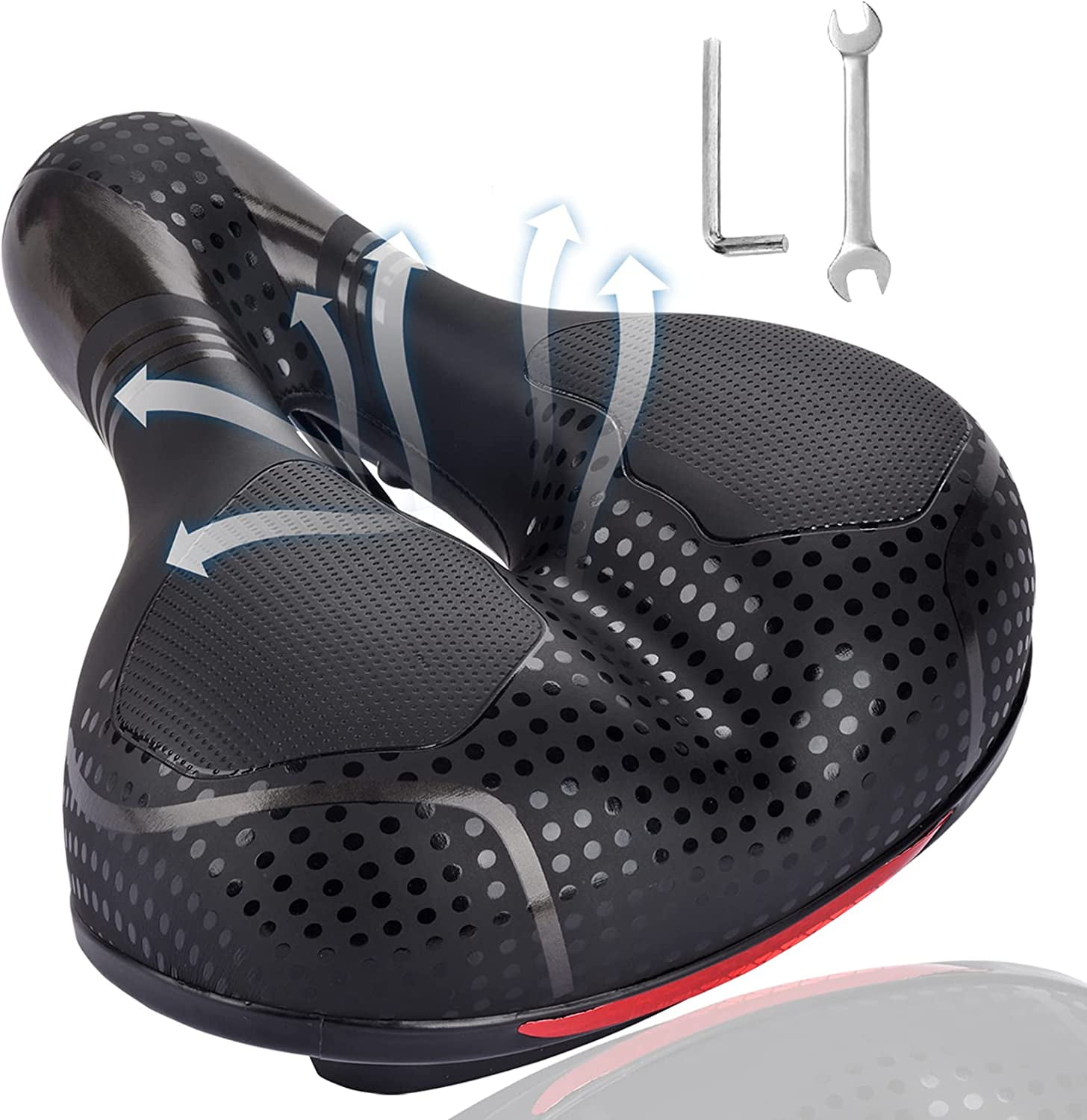 Comfort Wide Bike Seat for Women and Men,Most Comfortable Gel Bicycle ...