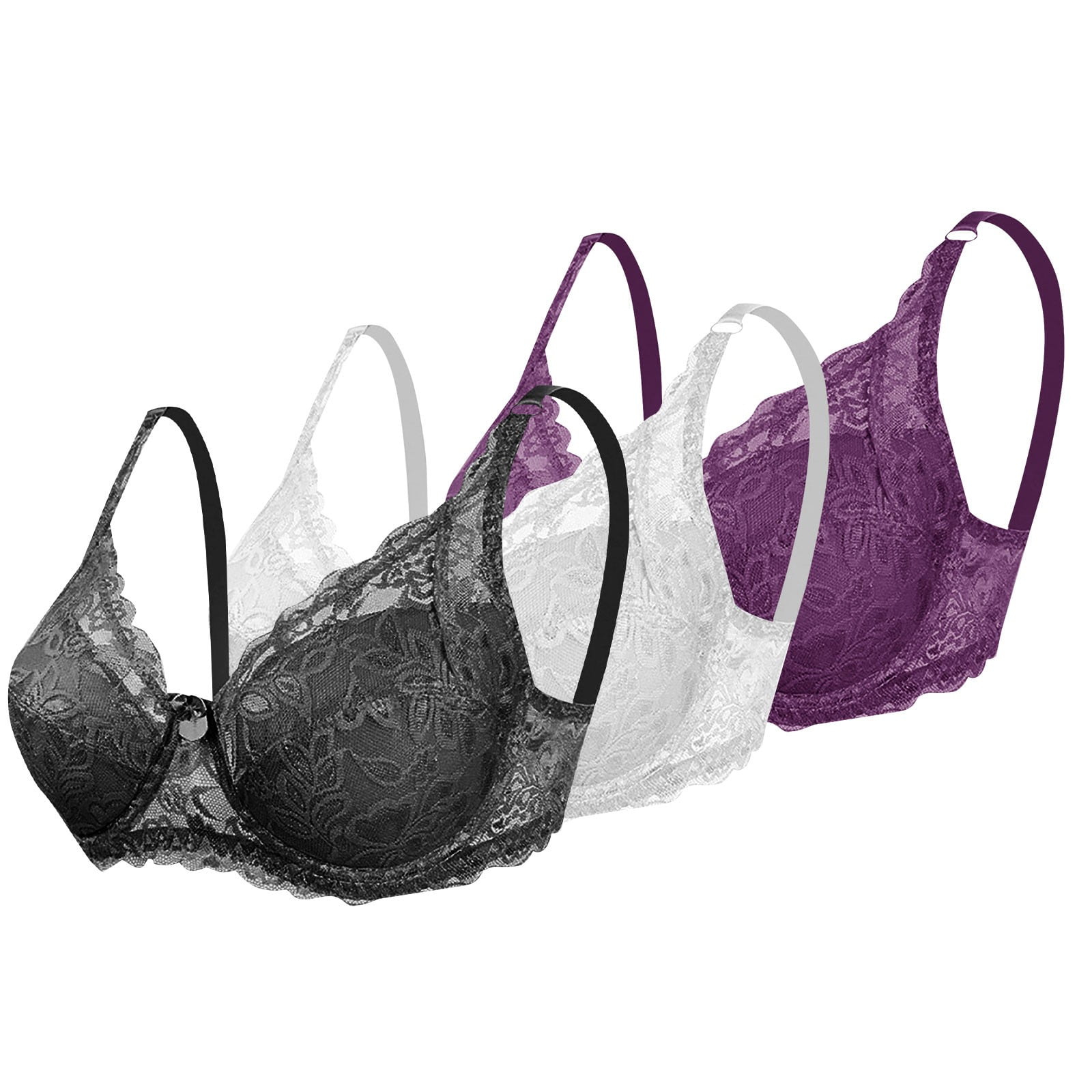 Bras For Women Comfort Wireless Bra Correcting For Seniors Cup Size ...