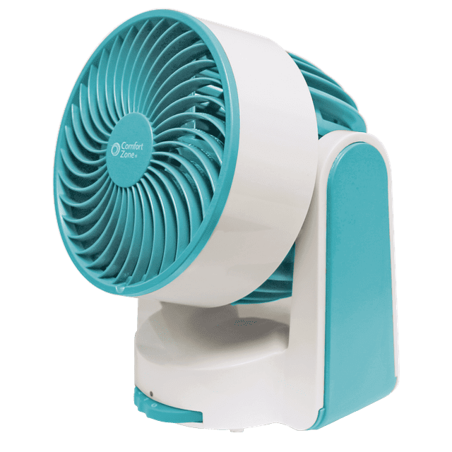 Comfort Zone 0.39" 2-Speed Adjustable Wall-Mounted Turbo Desk Fan ...