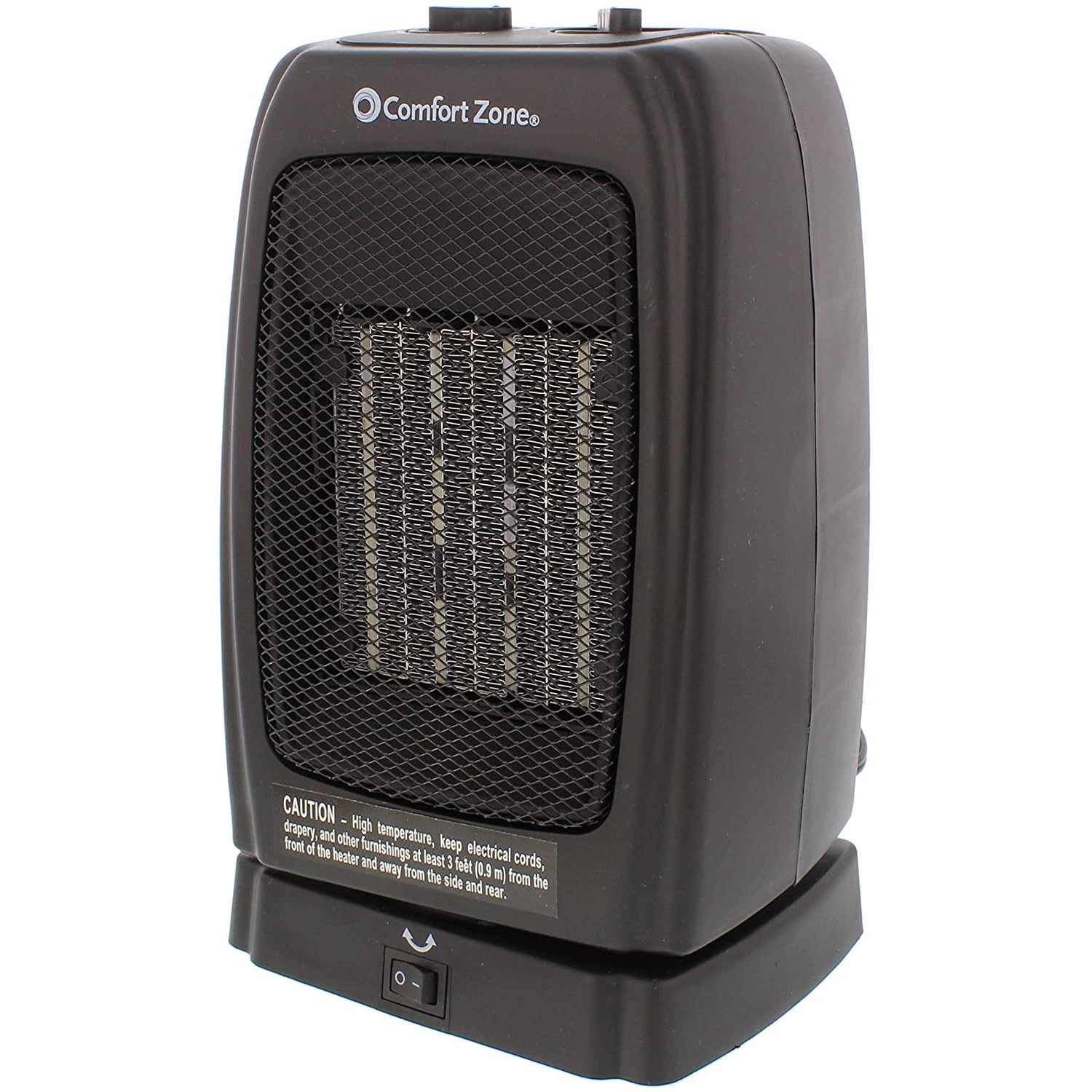 Comfort Zone 1,500-Watt Ceramic Electric Portable Space Heater with ...
