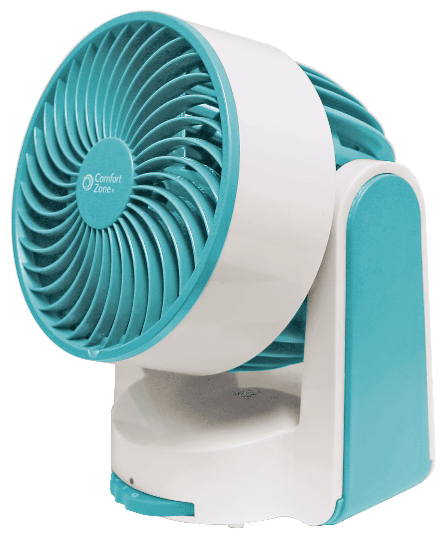 Comfort Zone 0.39" 2-Speed Adjustable Wall-Mounted Turbo Desk Fan ...