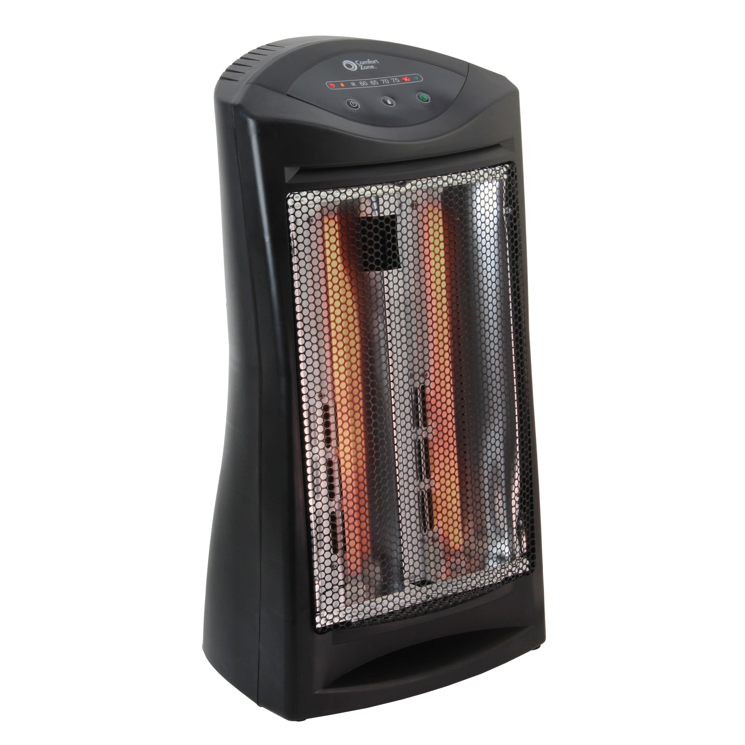 Comfort Zone 750/1,500-Watt Energy Save Digital Radiant Tower Heater ...