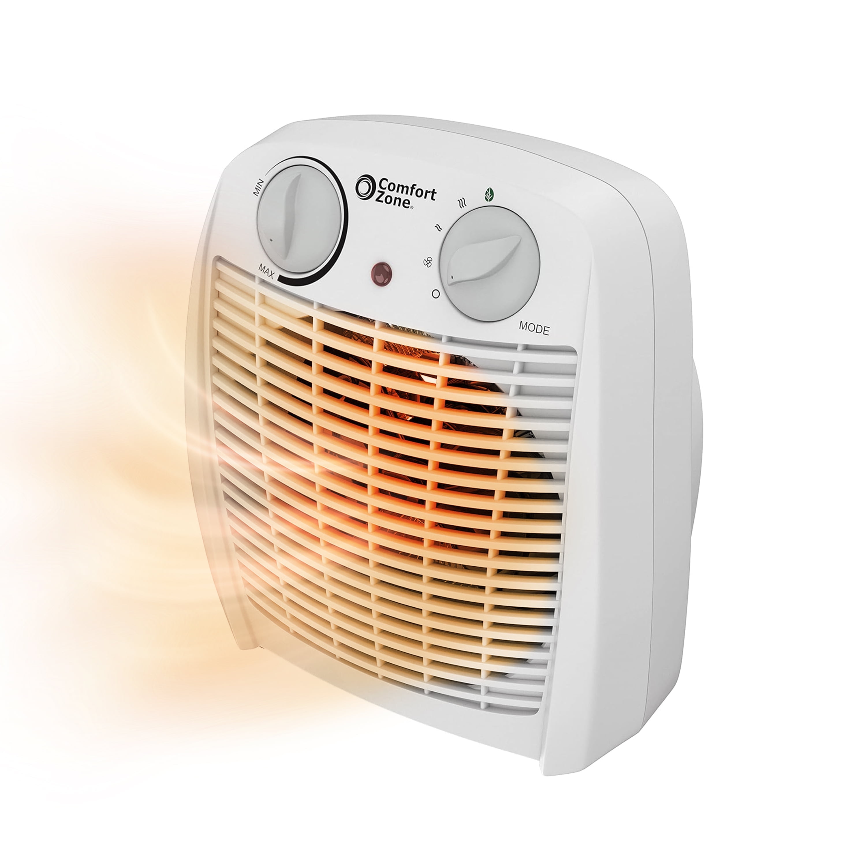 Comfort Zone Portable Fan-Forced Space Heater, 750/1500W, Thermostat ...