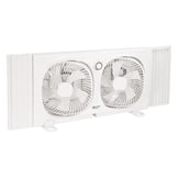 "Shinic 9"" Dual Twin Window Fan, 3-Speed, with Bug Screen, Adjustable ...