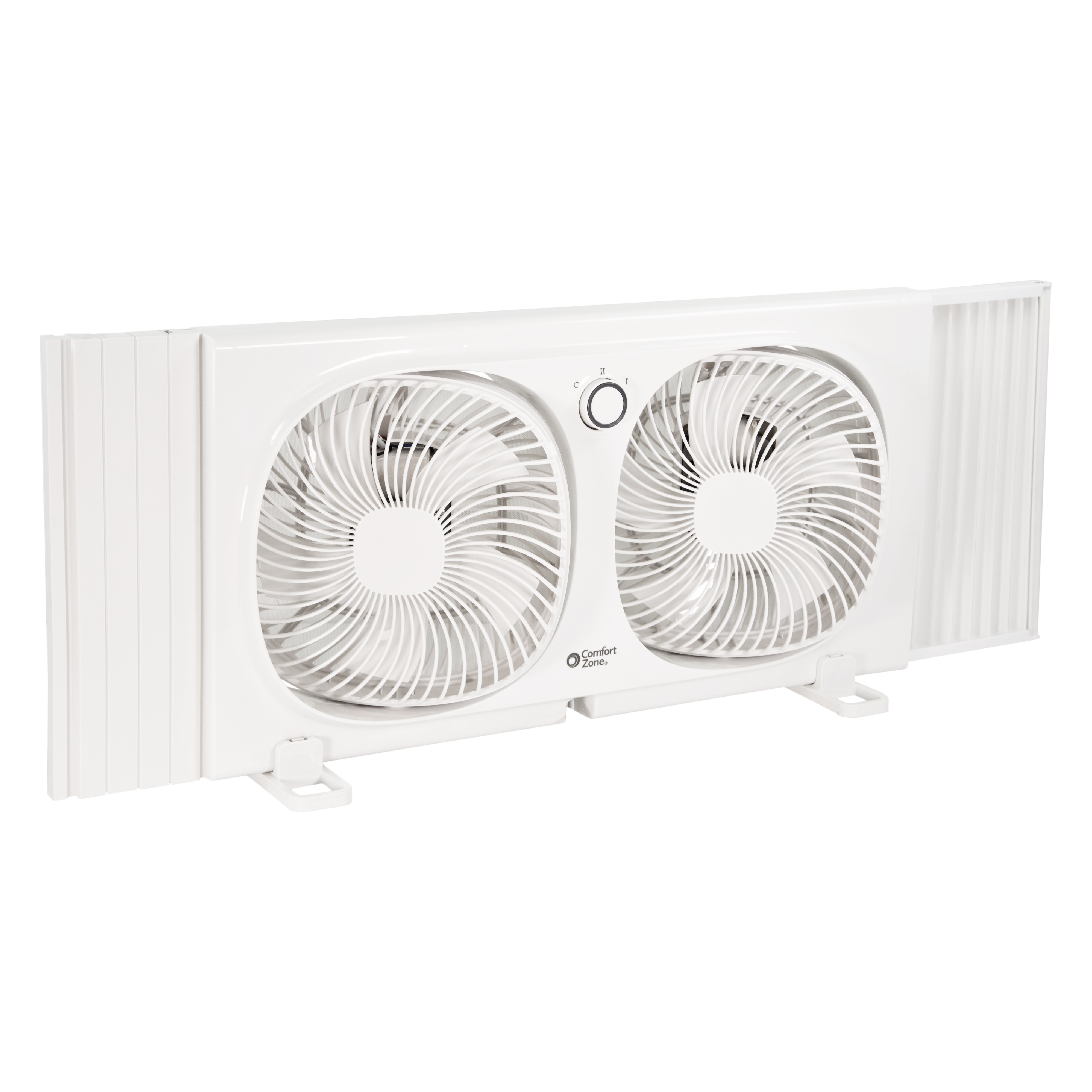 "Shinic 9"" Dual Twin Window Fan, 3-Speed, with Bug Screen, Adjustable ...