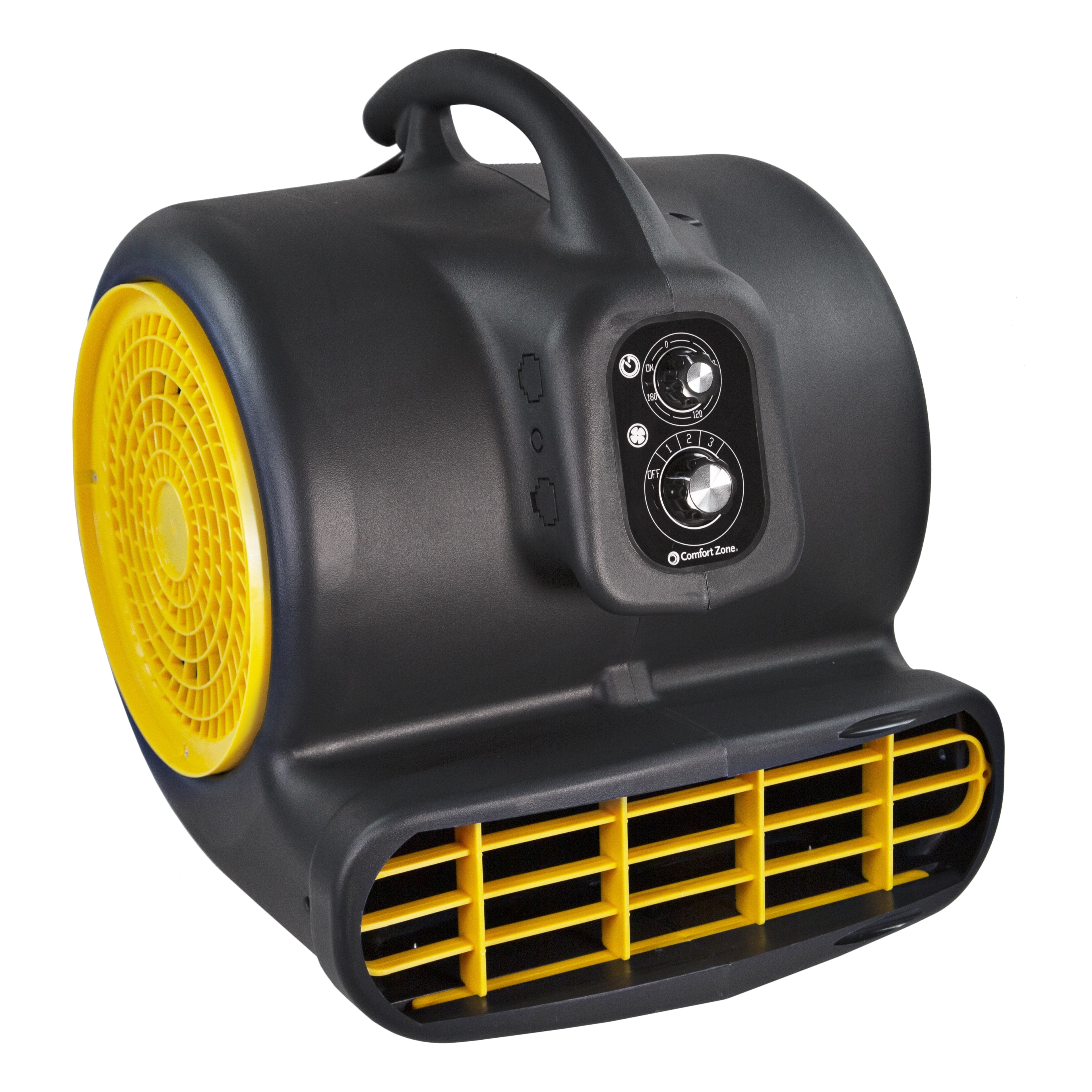 Comfort Zone 1/2HP Air Mover Carpet Dryer, 3-Speed, 1500 CFM, Timer ...