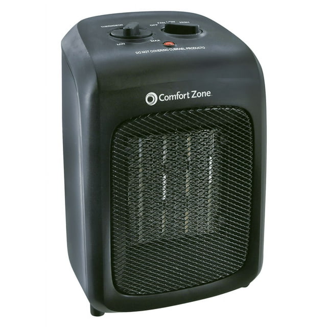 Comfort Zone Ceramic Heater with Fan Only Option, Black, CZ446WM ...